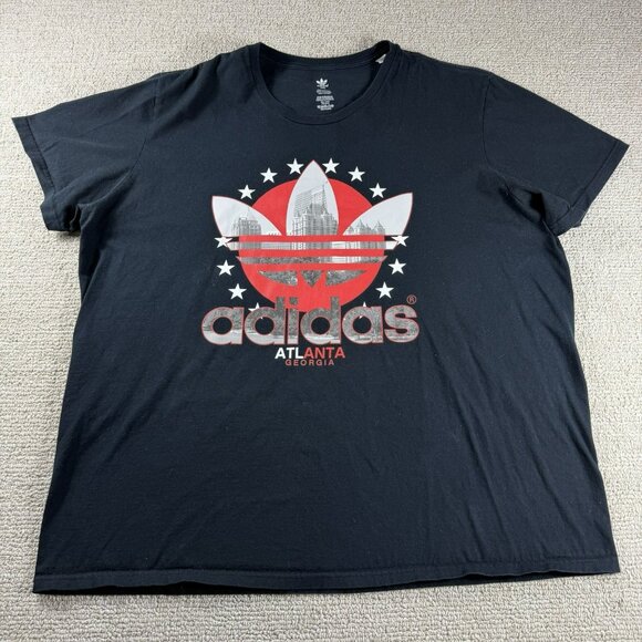 adidas | Shirts | Adidas Atlanta Georgia Large Logo Tshirt Black Mens ...